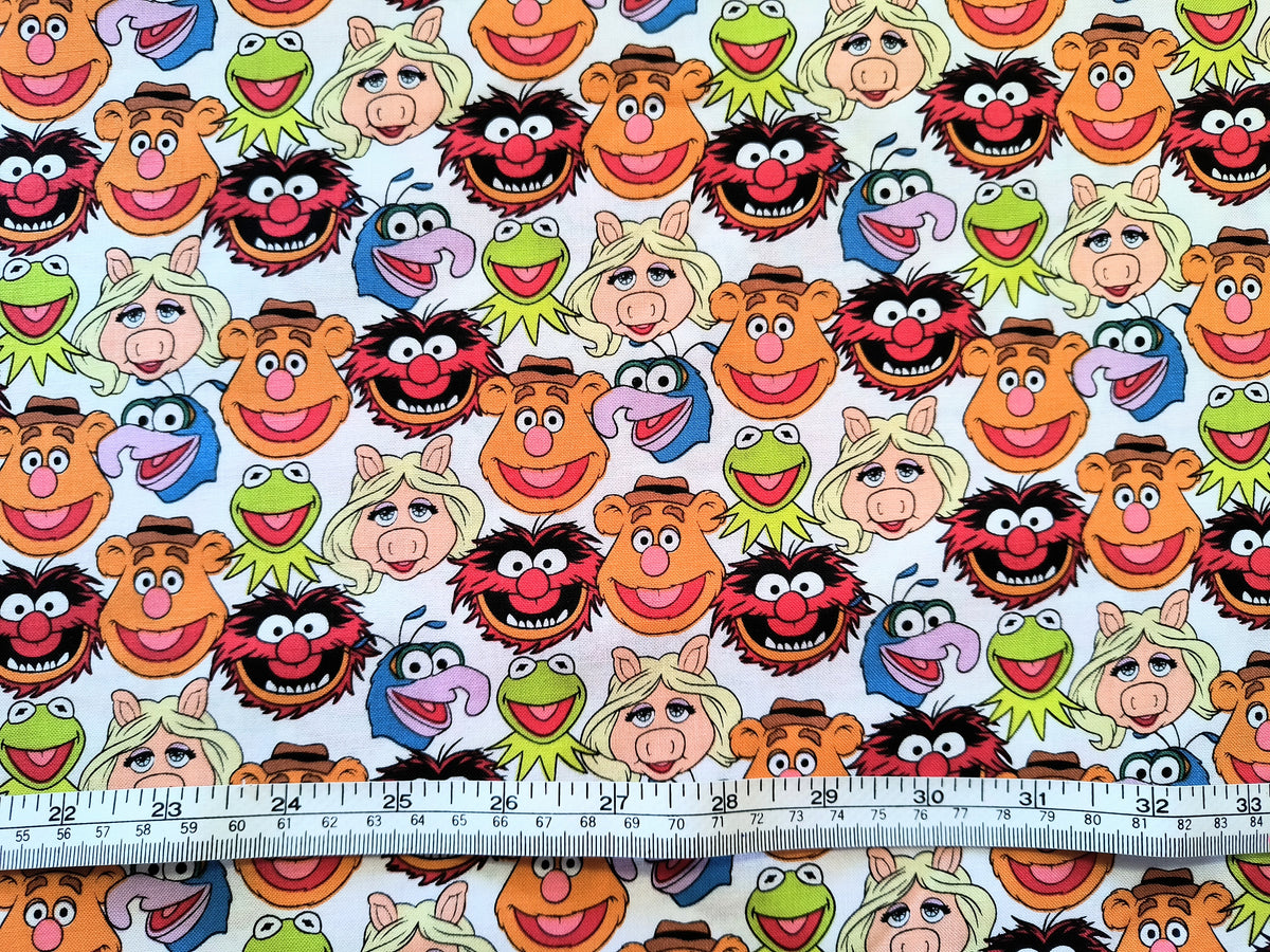 The Muppets Cast White Fabric - 1/2 Meter - Cotton Fabric – Les Tissus S.N.