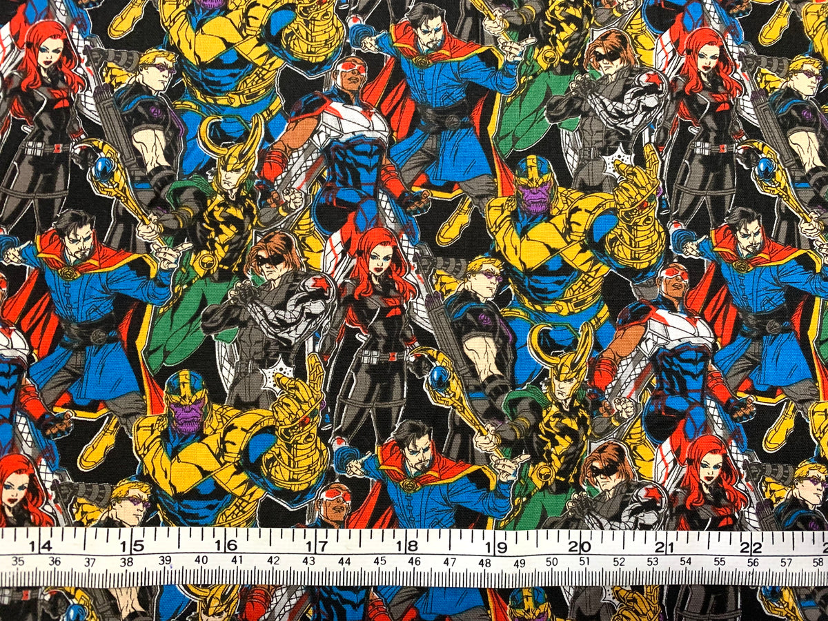 Marvel Comic Villains - Multi Fabric - 1/2 Meter - Cotton Fabric – Les ...